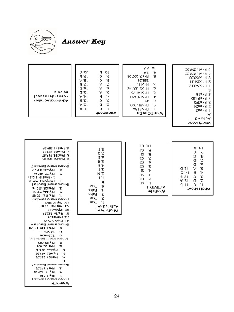 Answer Key - Interest Maturity Future Present Value | PDF