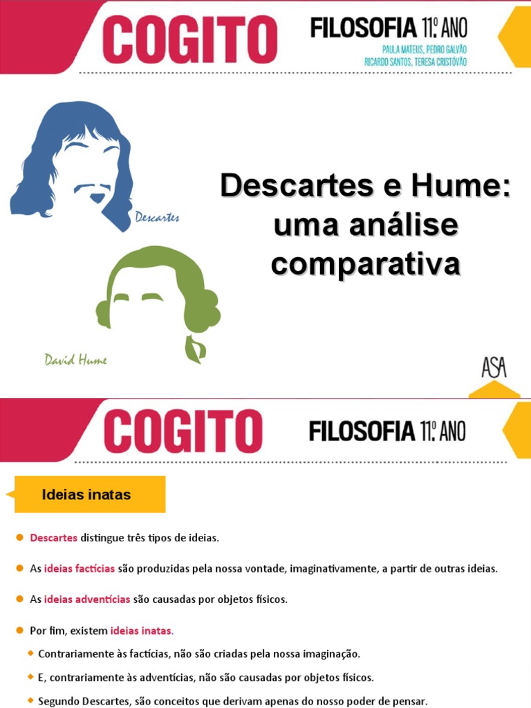Comparação entre Descartes e Hume | PDF | Ideia | Mente