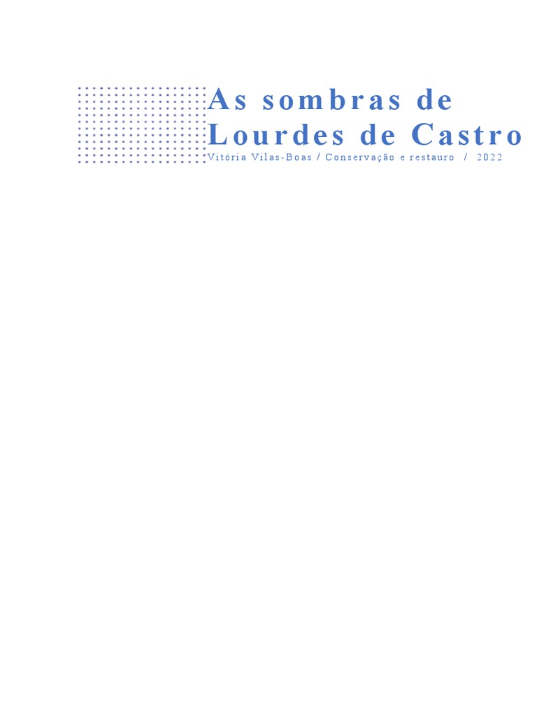 Sombras na Arte de Lourdes de Castro | PDF | Arte