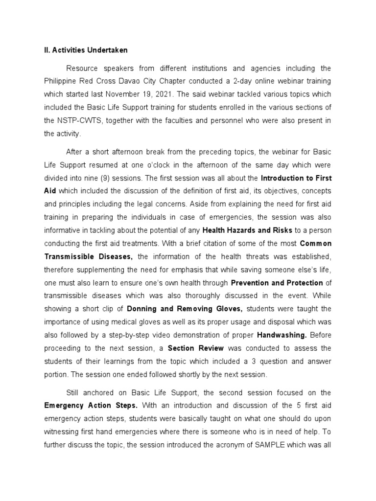 Narrative Report Example | PDF | Cardiopulmonary Resuscitation ...