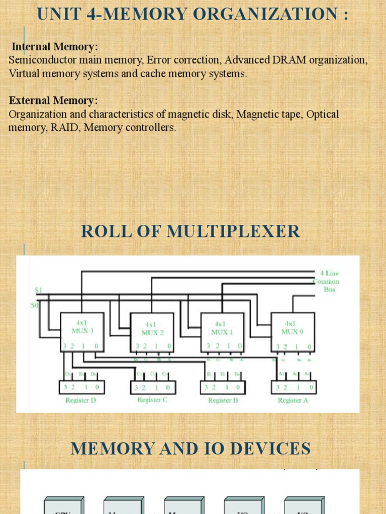 COA-Unit 4 Memory Oraganization | PDF | Random Access Memory | Computer Data Storage