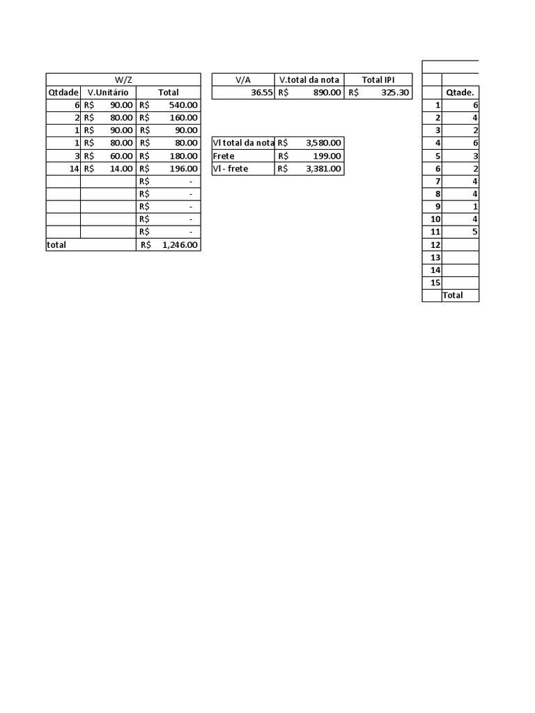 Modelo de Calculo para NF | PDF