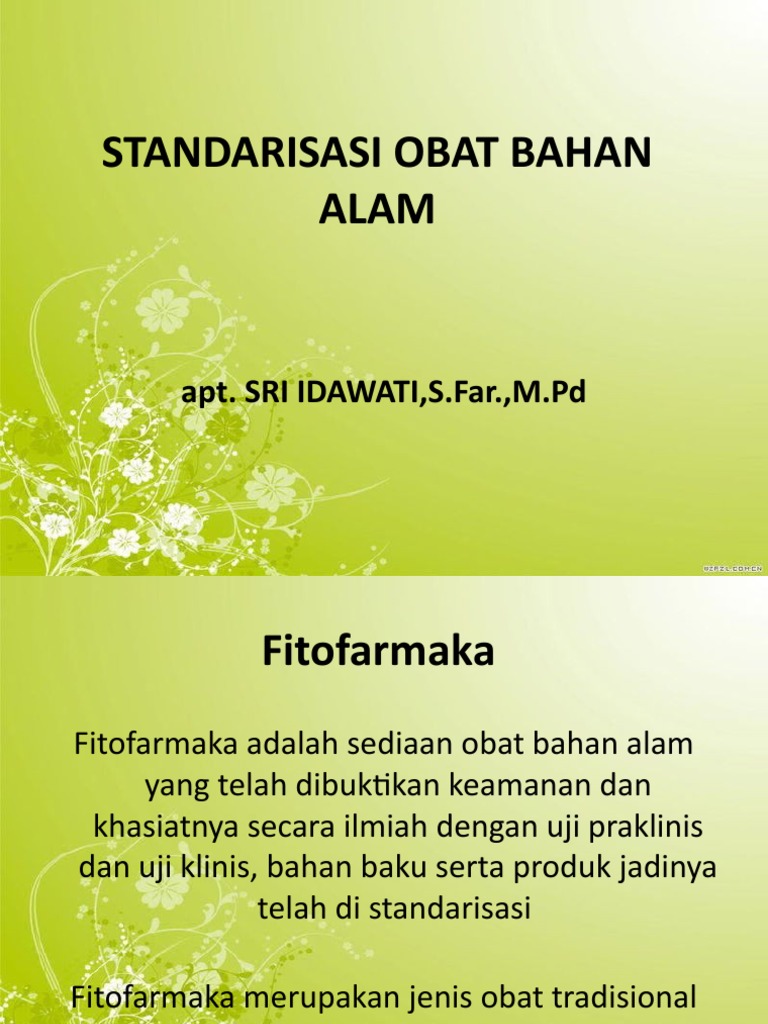 2 Standarisasi Obat Bahan Alam Pdf
