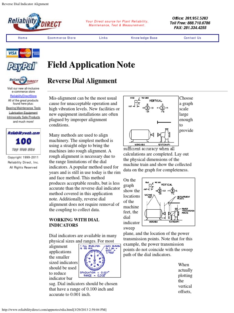 Reverse Dial Indicator Alignment | PDF | Machines | Gear