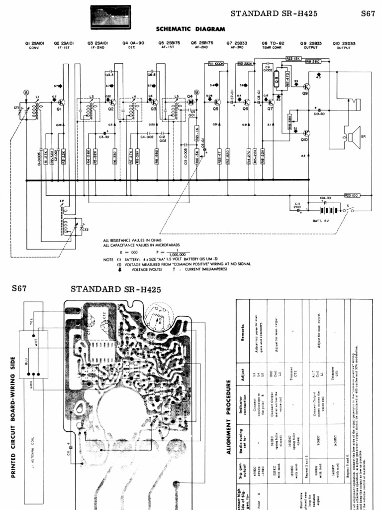 Radio Standard SR-H425 Circuito | PDF