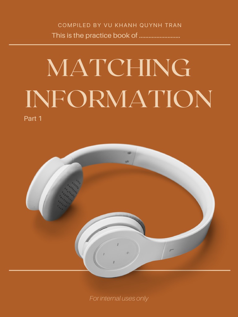 Listening Matching Information Part 1 | PDF