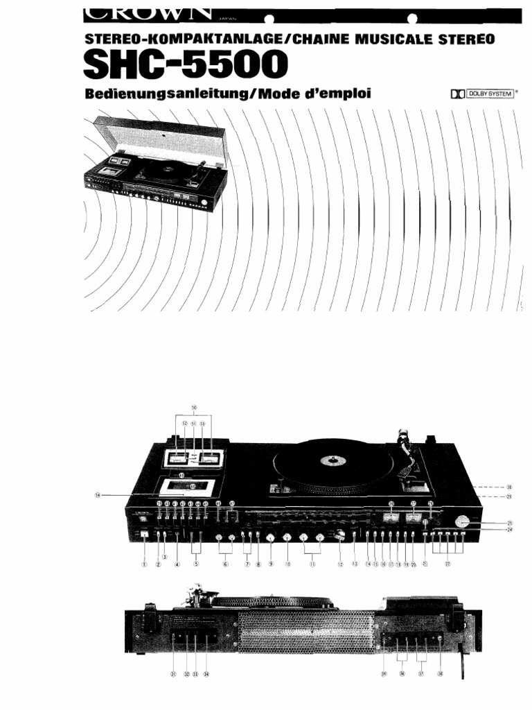 CROWN SHC-5500 OwnsMan (Deautsch French Lang) | PDF