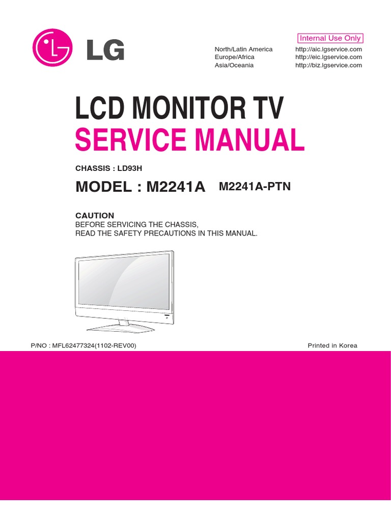 LG M2241a PTN Chassis Ld93h SCH | PDF | Printed Circuit Board | Soldering