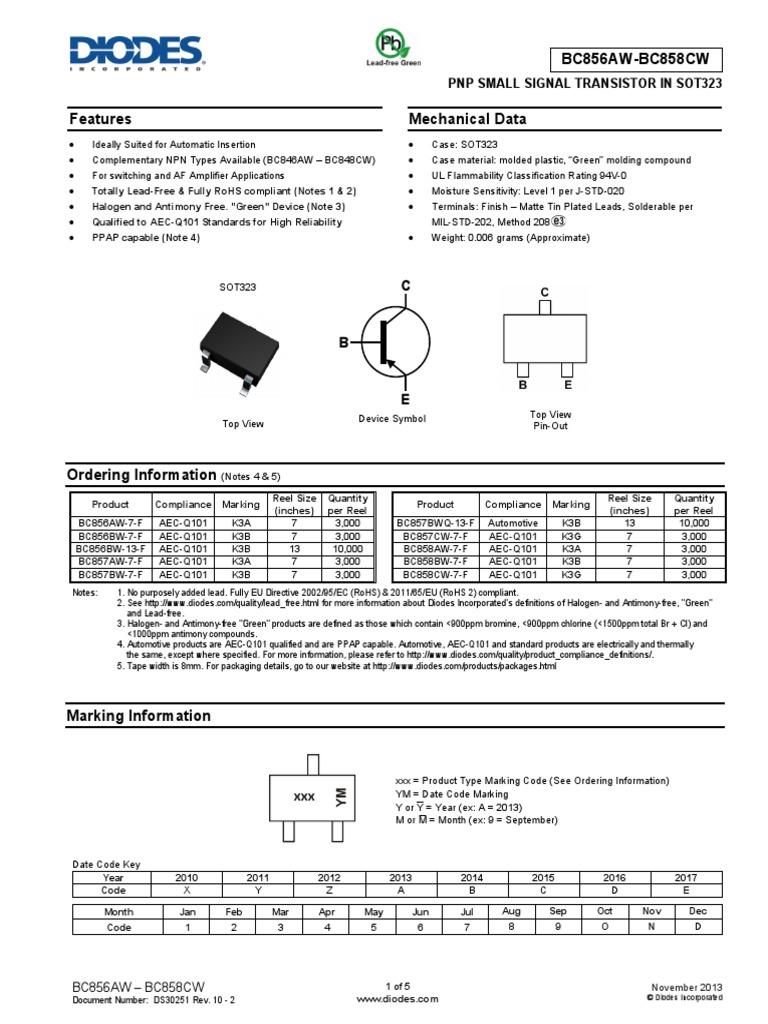 Datasheet | PDF | Bipolar Junction Transistor | Electronic Engineering