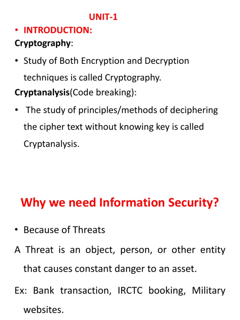 CNS - Unit I | PDF | Encryption | Cryptography