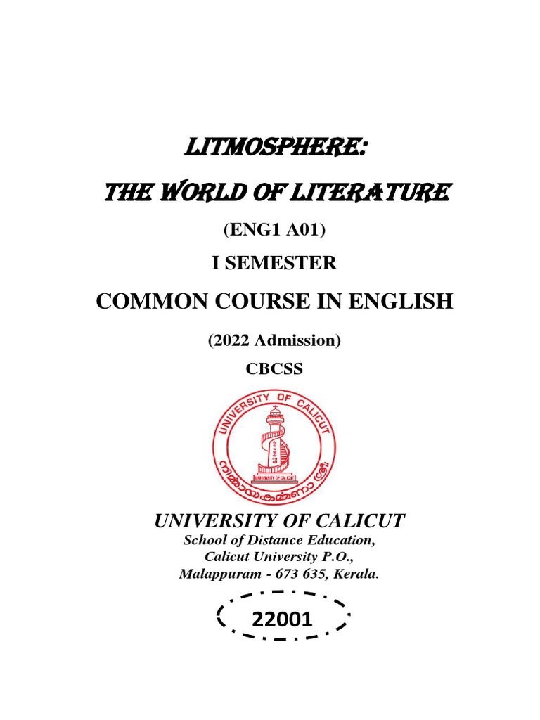 SLM - English Common Course Litmosphere | PDF | Thought | Sylvia Plath