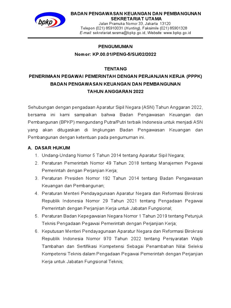 PENG 5 SU 02 2022 - Pengumuman | PDF | Bisnis