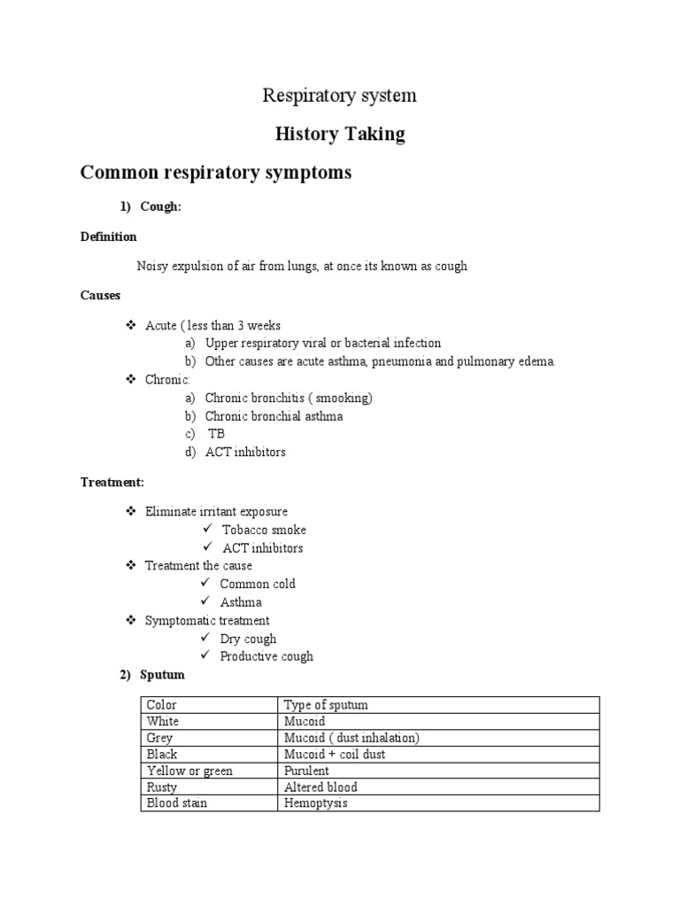 Respiratory Examination | PDF | Lung | Bronchitis