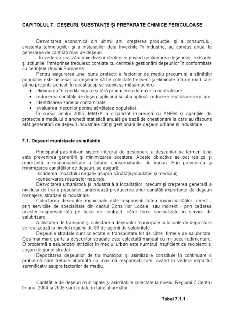 Deseuri, Substante Chimice Periculoase | PDF