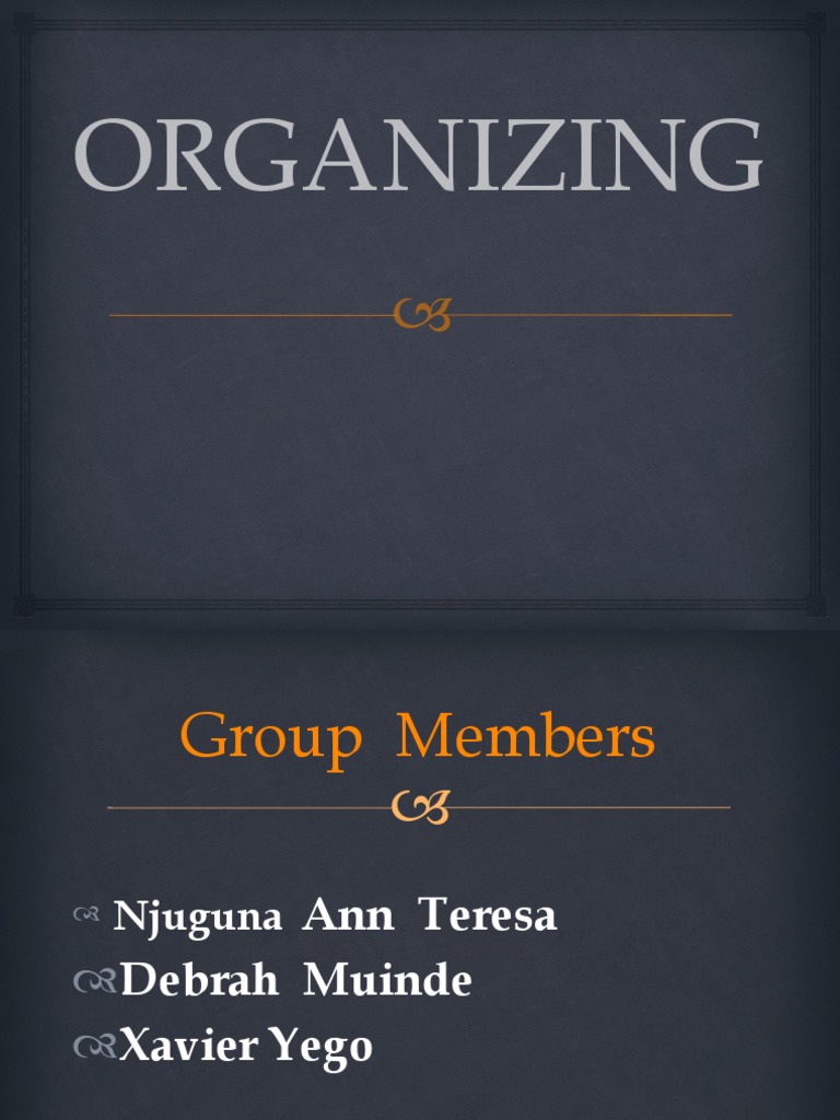 Organizing Presentation Pdf