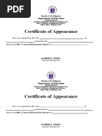 Template - Certificate of Appearance | PDF