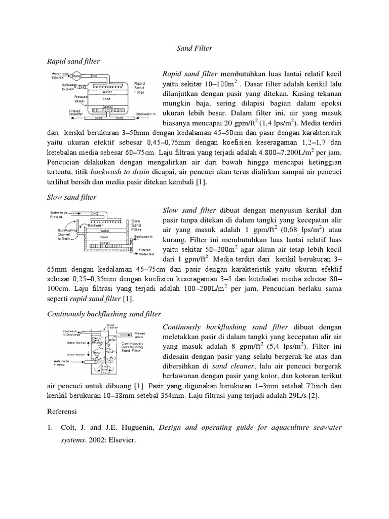 Sand Filter | PDF