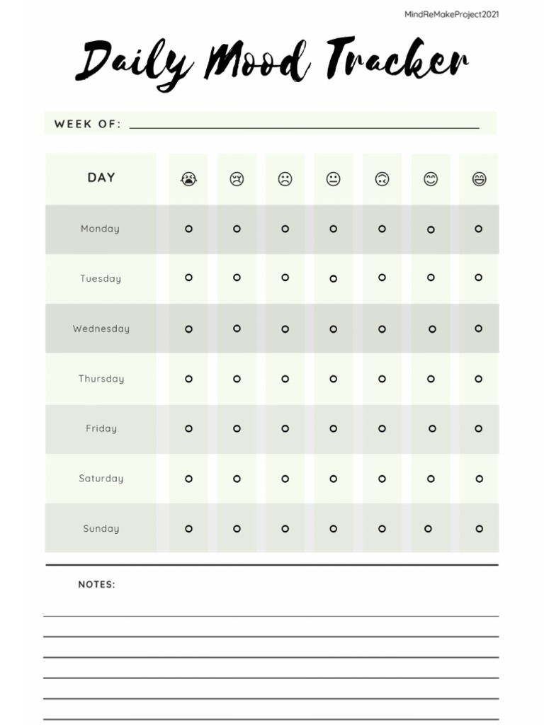 Daily Mood Tracker | PDF