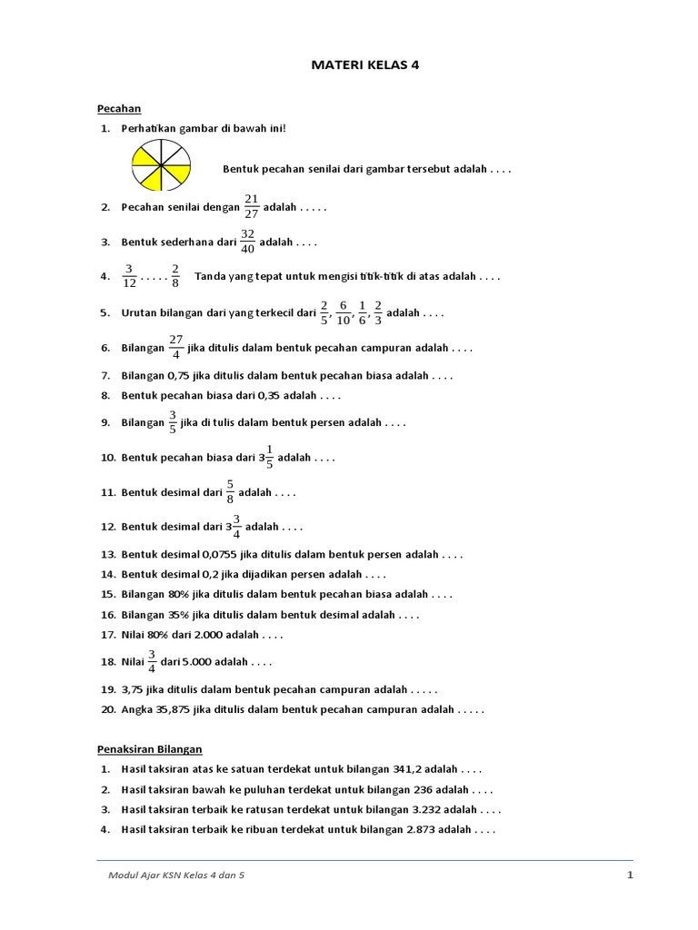 Modul KSN MTK Kudar | PDF