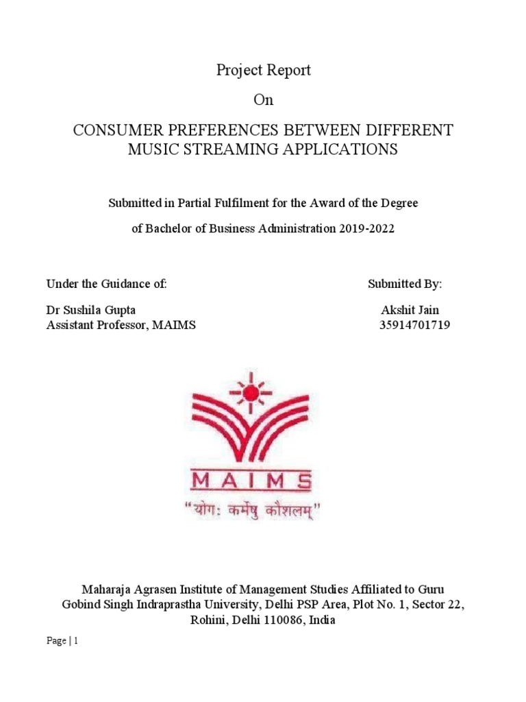 Akshit Jain Bba 6B | PDF | Spotify | Streaming Media