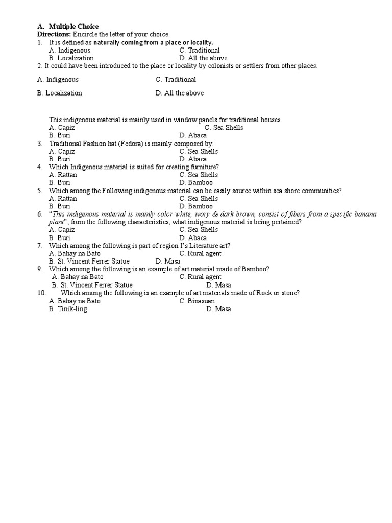 Multiple Choice | PDF