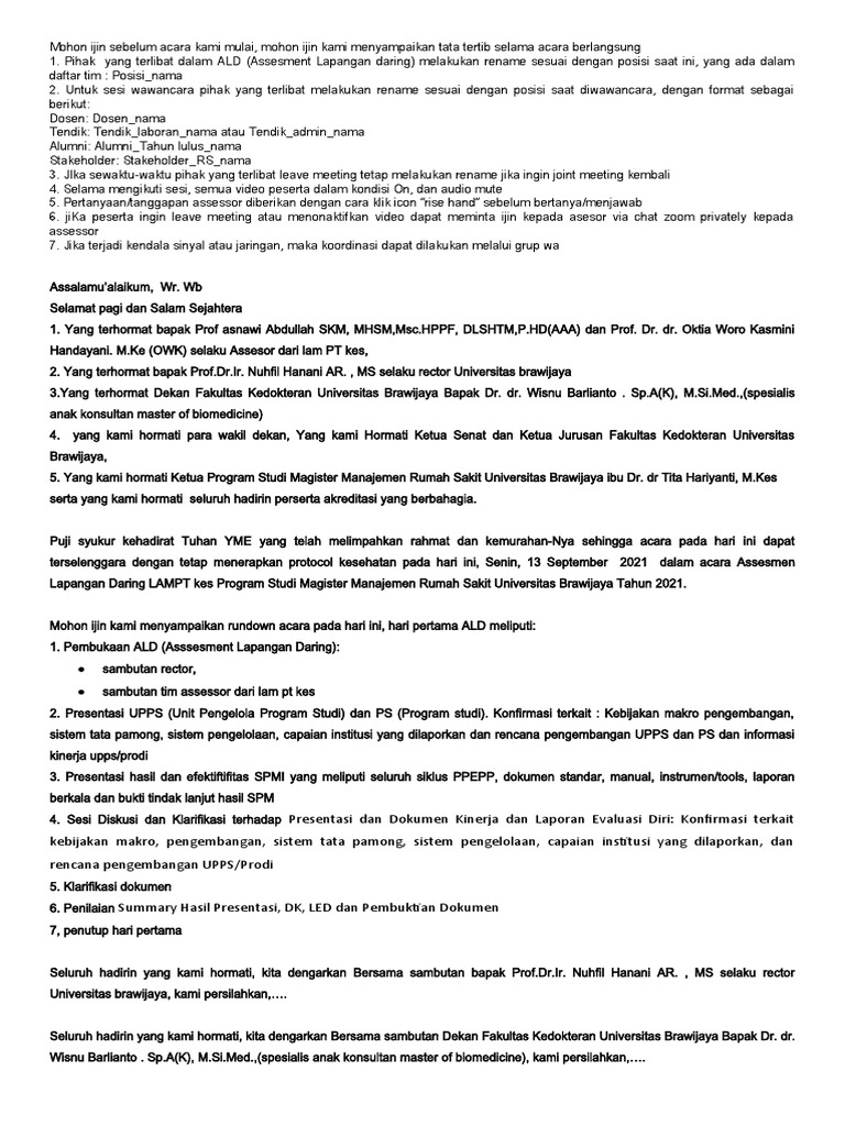 PROTOKOLER Ini | PDF