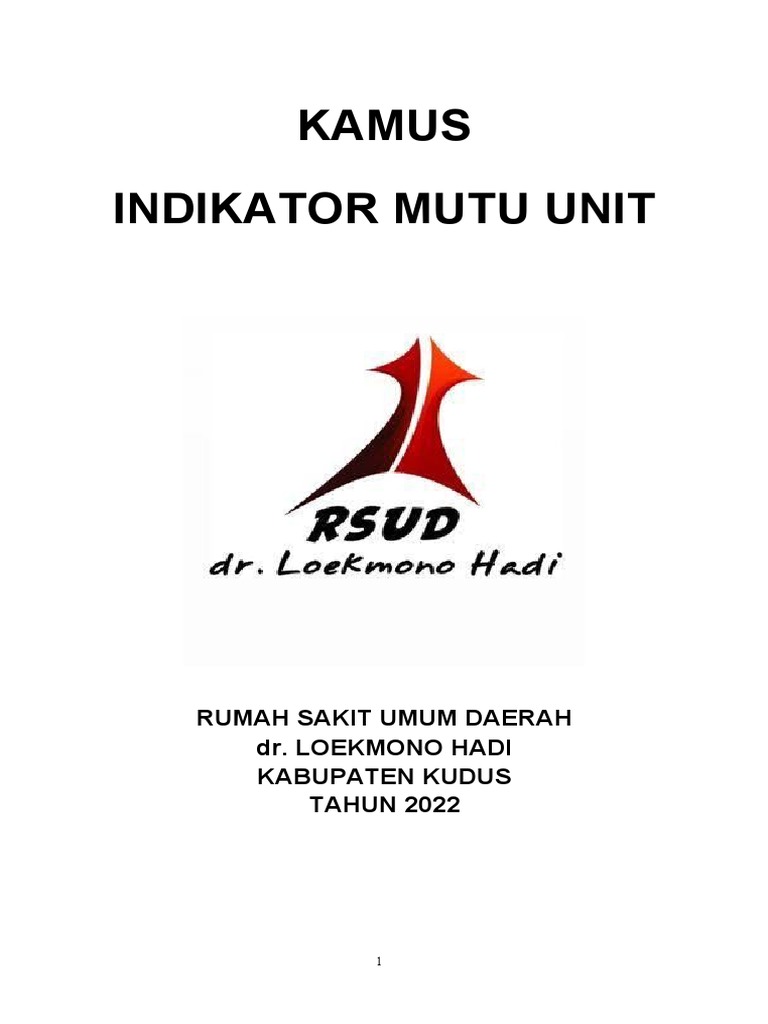 Kamus Indikator Mutu Unit | PDF