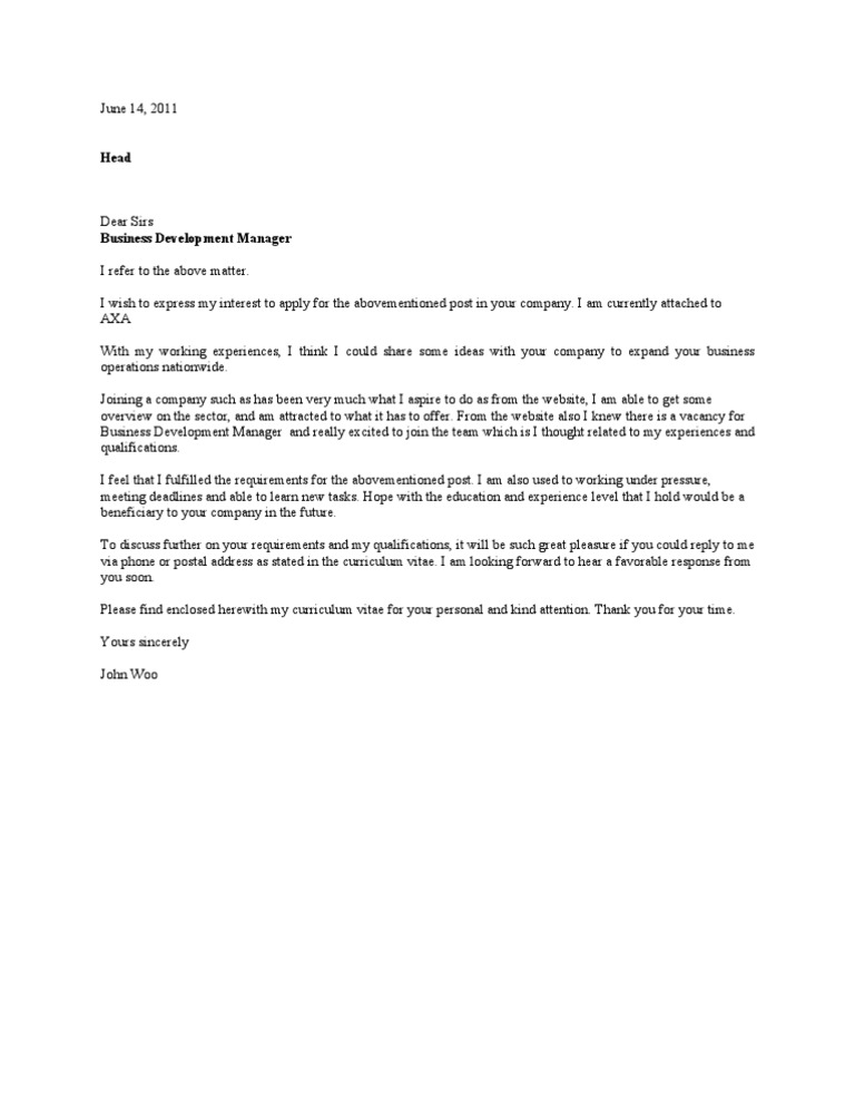 Sample Letter | PDF