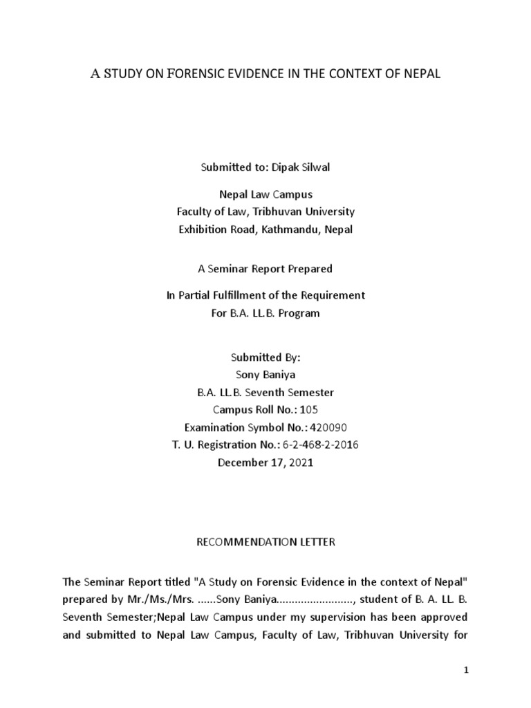 Forensics Evidence | PDF | Forensic Science | Dna Profiling