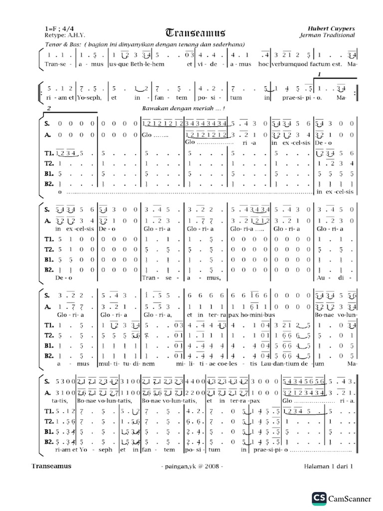 Transeamus SATB | PDF