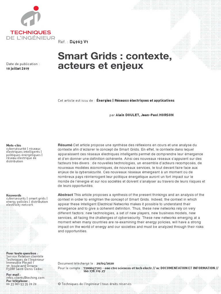 104 Smart Grid | PDF | Énergie renouvelable | Efficacité énergétique