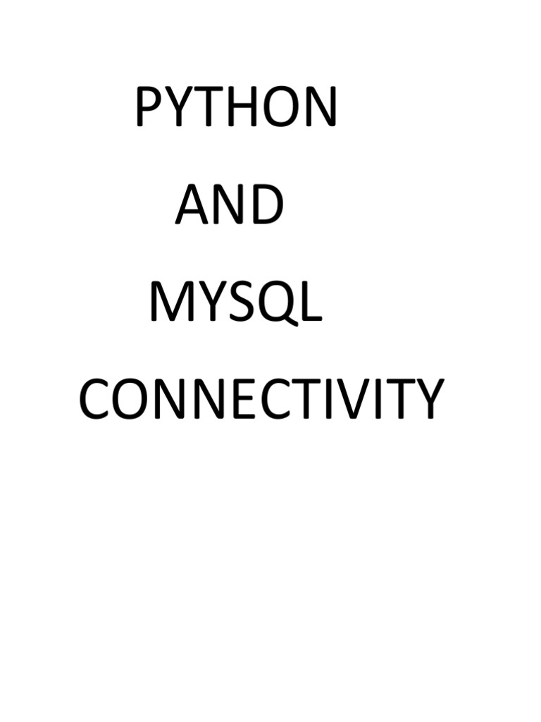 Pysql | PDF Pysql | PDF