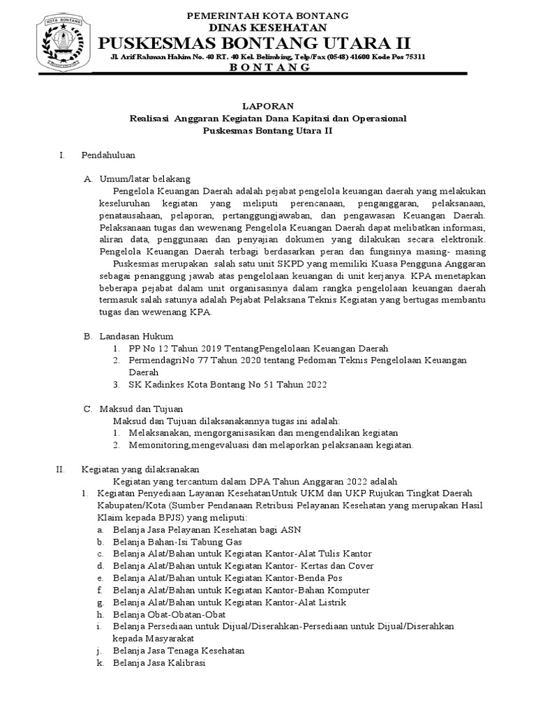 Format Laporan | PDF