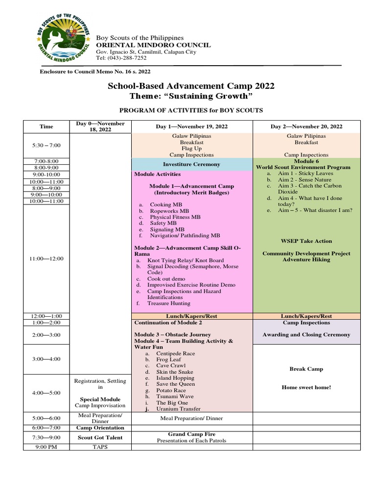 School-Based Advancement Camp 2022 | PDF | Atmosphere Of Earth | Recycling