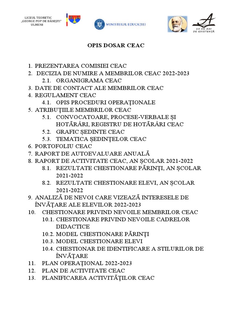 Opis Dosar CEAC | PDF