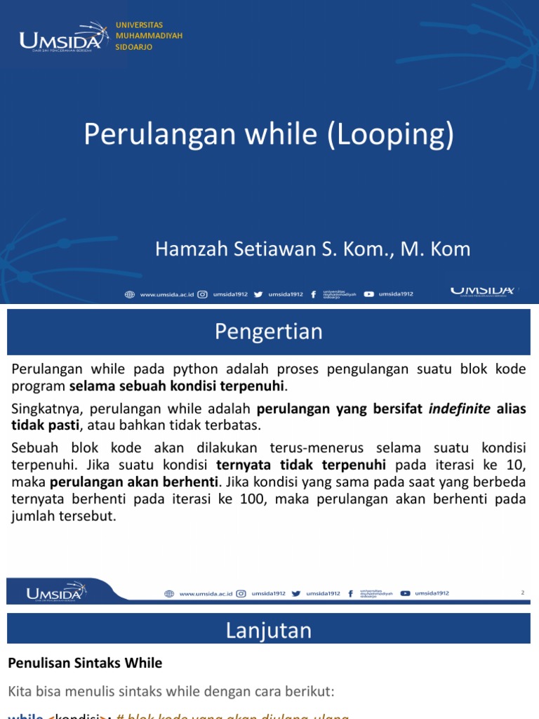 Materi 11 Perulangan While (Looping) | PDF