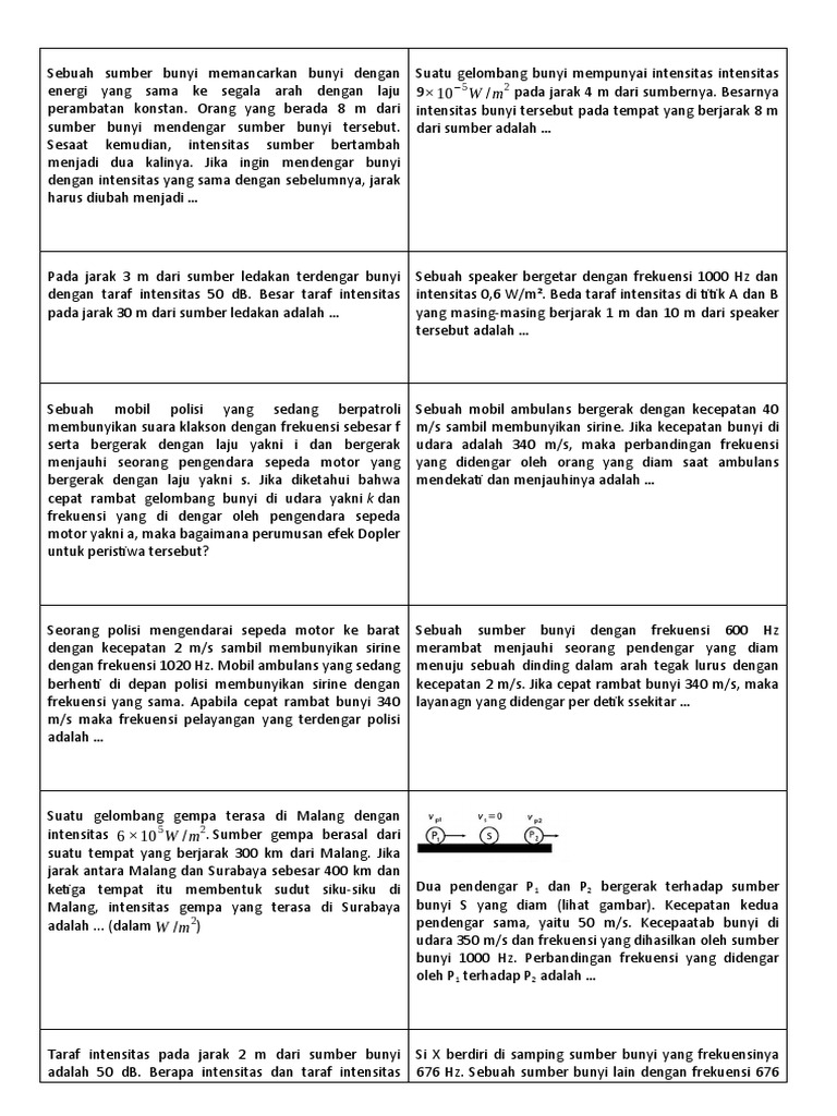 Soal Gelombang Bunyi | PDF