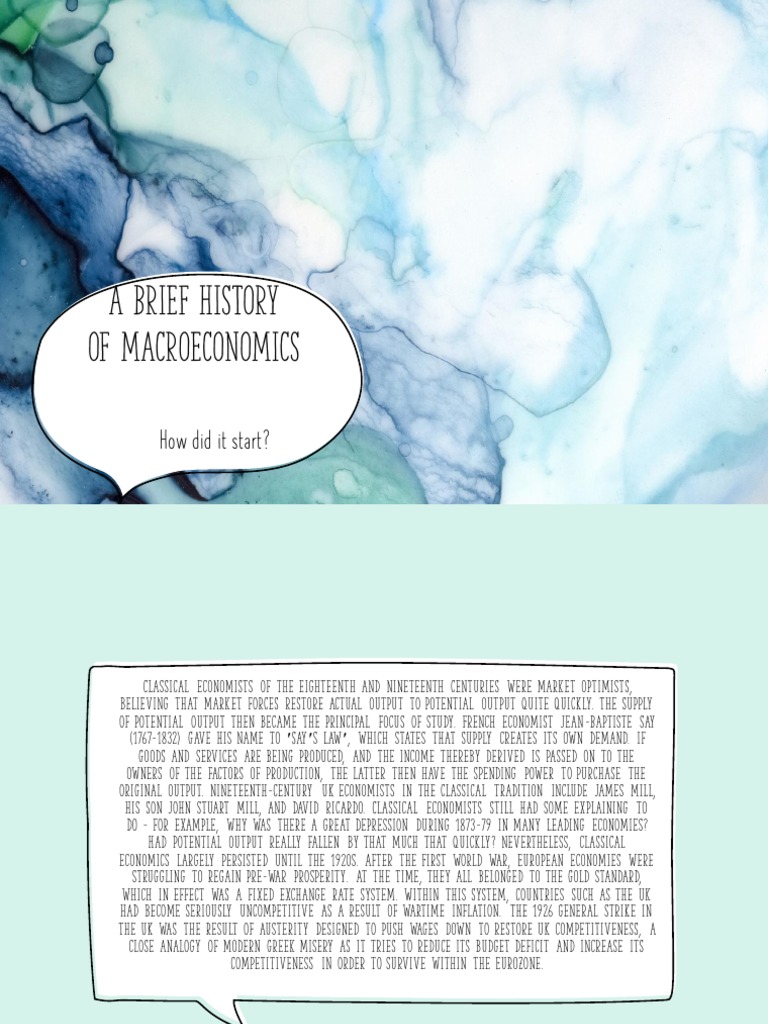 A Brief History of Macroeconomics: How Did It Start? | PDF ...