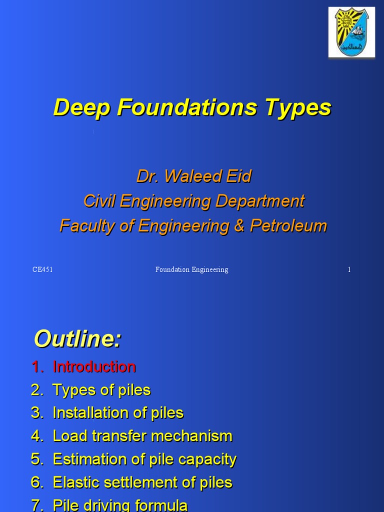 9.1.deep Foundation Types | PDF | Deep Foundation | Foundation ...