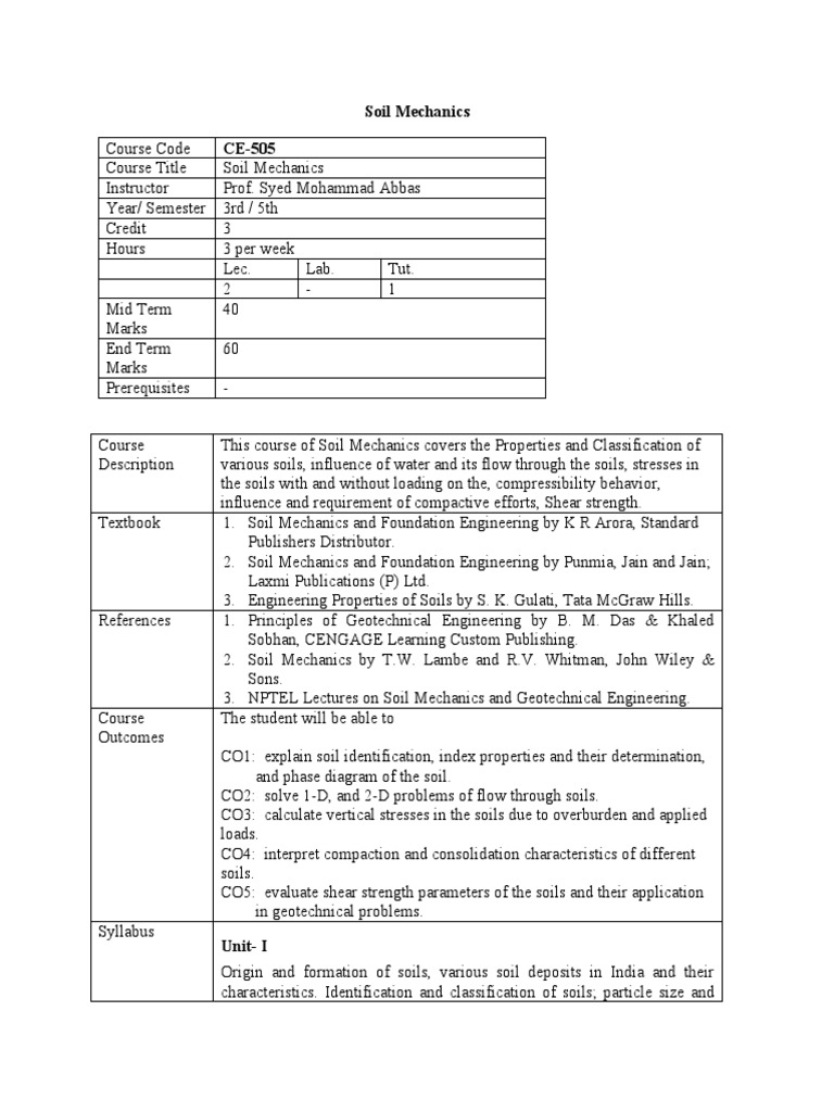Soil Mechanics | PDF | Soil Mechanics | Stress (Mechanics)