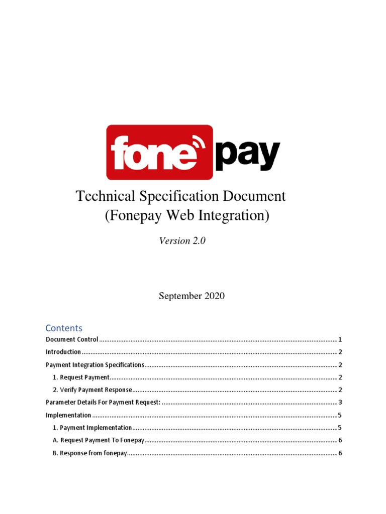 Fonepay Integration Guide | PDF | Json | String (Computer Science)