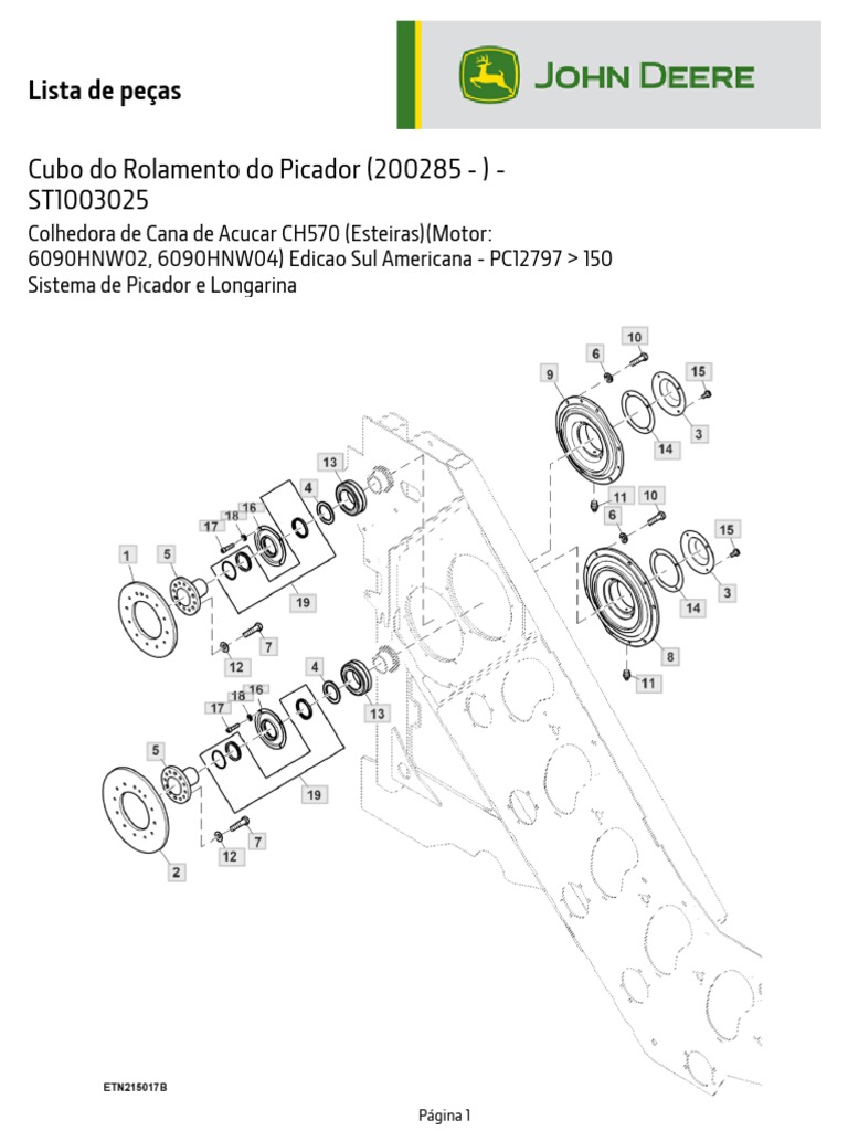 Lista de peças para colhedora de cana | PDF