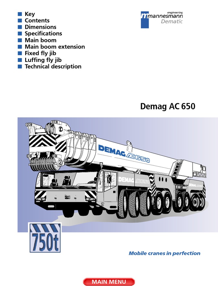 Demag AC 650 | PDF | Crane (Machine) | Transport Demag AC 650 | PDF | Crane (Machine) | Transport