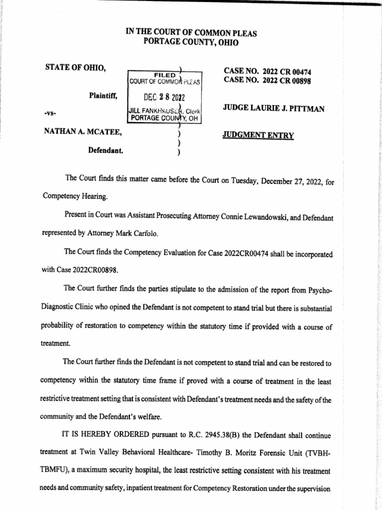 Nathan McAtee Court Document | PDF