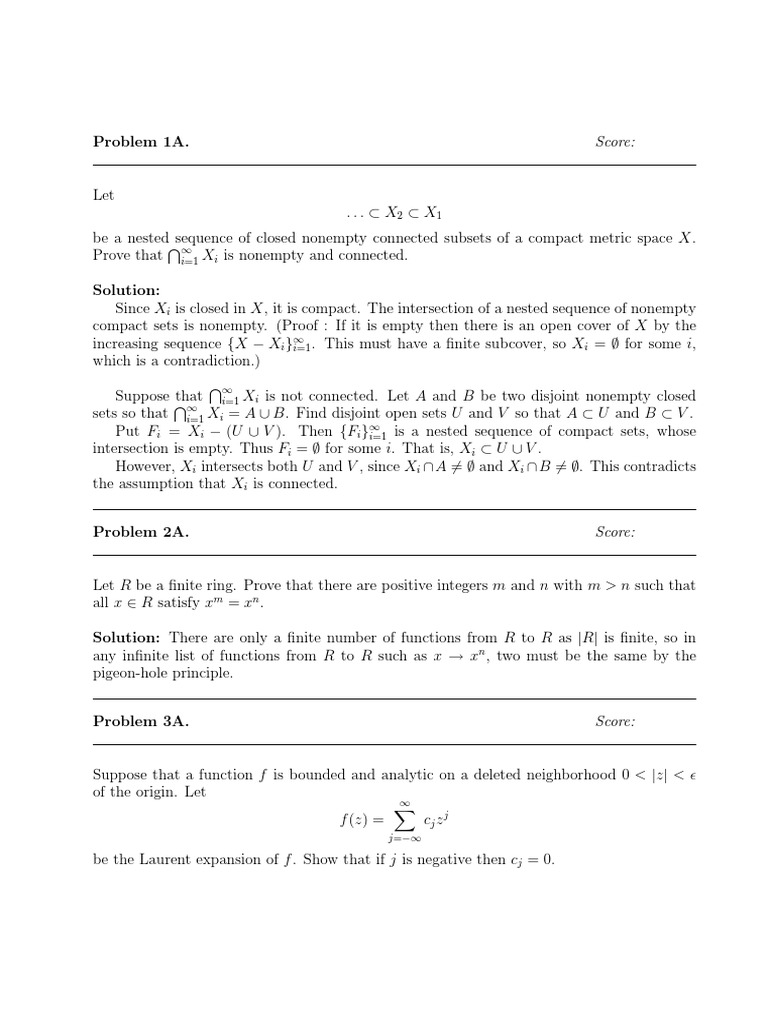 F 10 Solutions | PDF | Compact Space | Eigenvalues And Eigenvectors
