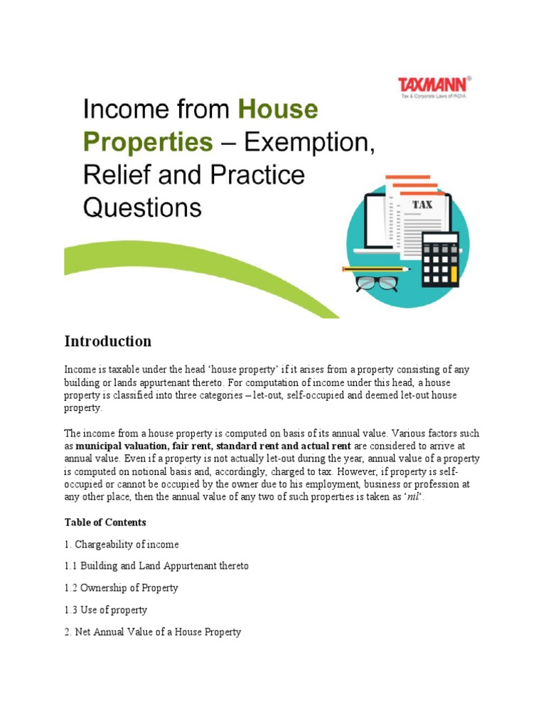 Income From House Property | PDF | Loans | Tax Deduction