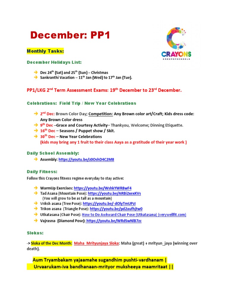 PP1 - December 2022 Syllabus | PDF