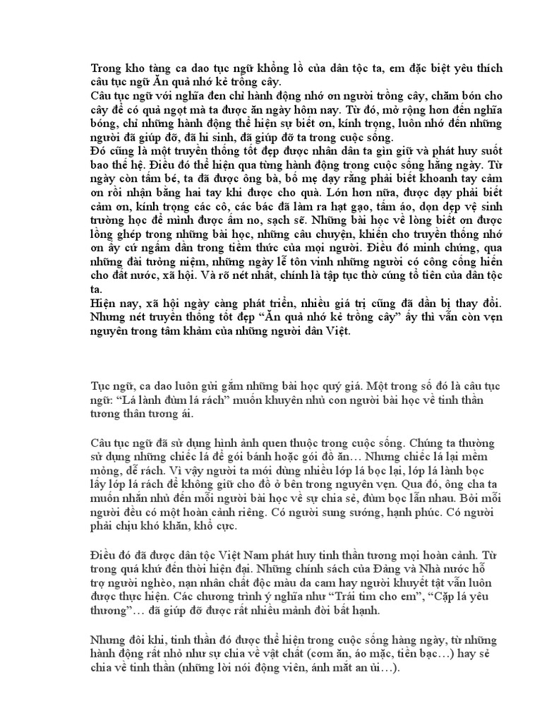 Trong Kho Tàng Ca Dao T C NG KH NG L C A Dân T C Ta | PDF