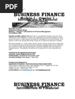 Business Finance Module 1 Abm Grade12 | PDF | Securities (Finance ...
