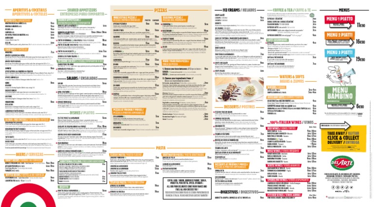 Pizzas: Menu 1 Piatto Menu 2 Piatti Menu 3 Piatti | Download Free PDF ...